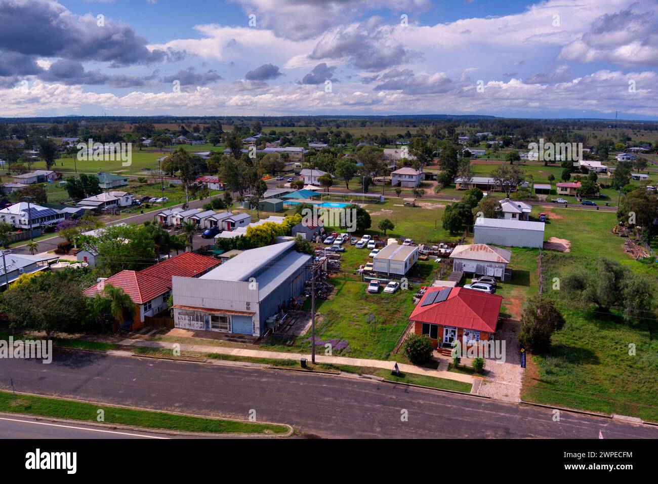 Aerial of Wallumbilla Pharmacy Wallumbilla a rural town and locality in ...