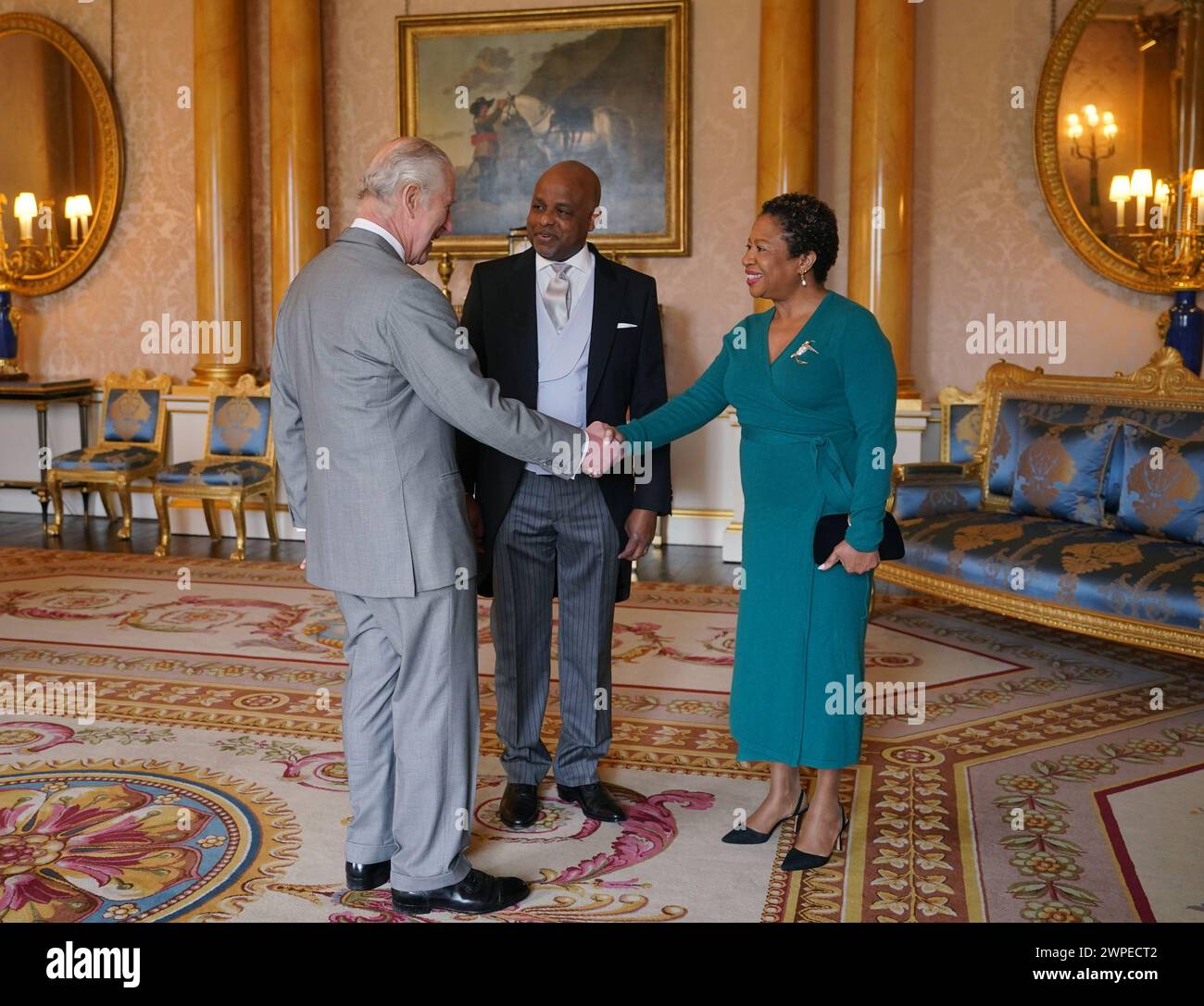 King Charles III during an audience with Alexander Williams, the High ...