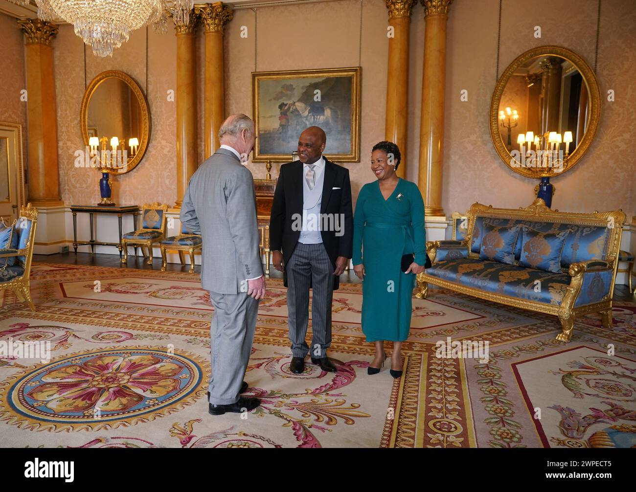 King Charles III during an audience with Alexander Williams, the High ...