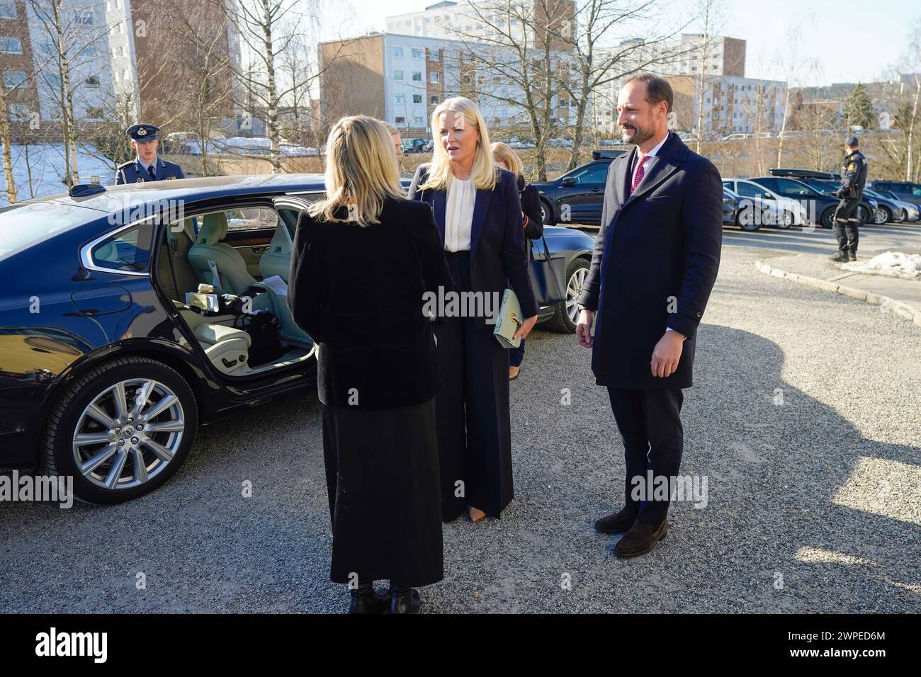 Oslo 20240307.Crown Prince Haakon and Crown Princess Mette-Marit meet ...