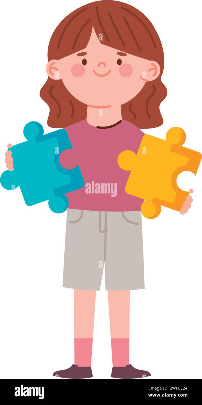 autism girl awareness isolated Stock Vector Image & Art - Alamy
