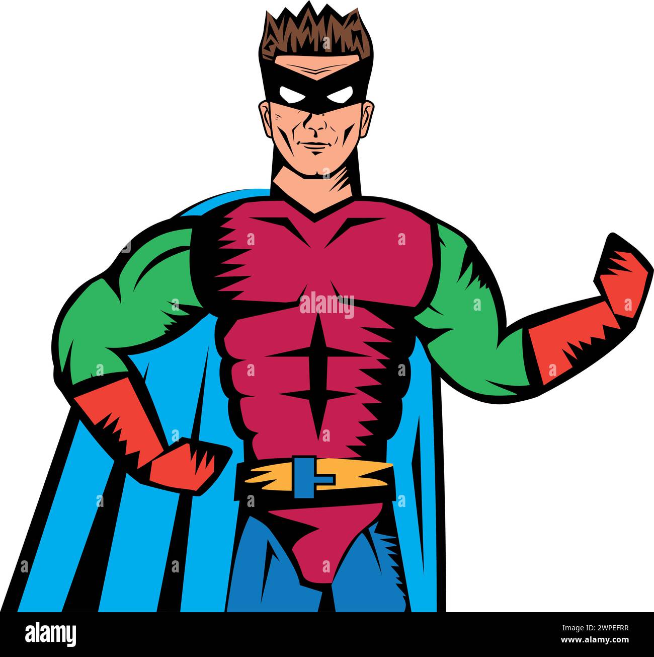 Caped super hero Stock Vector Images - Alamy