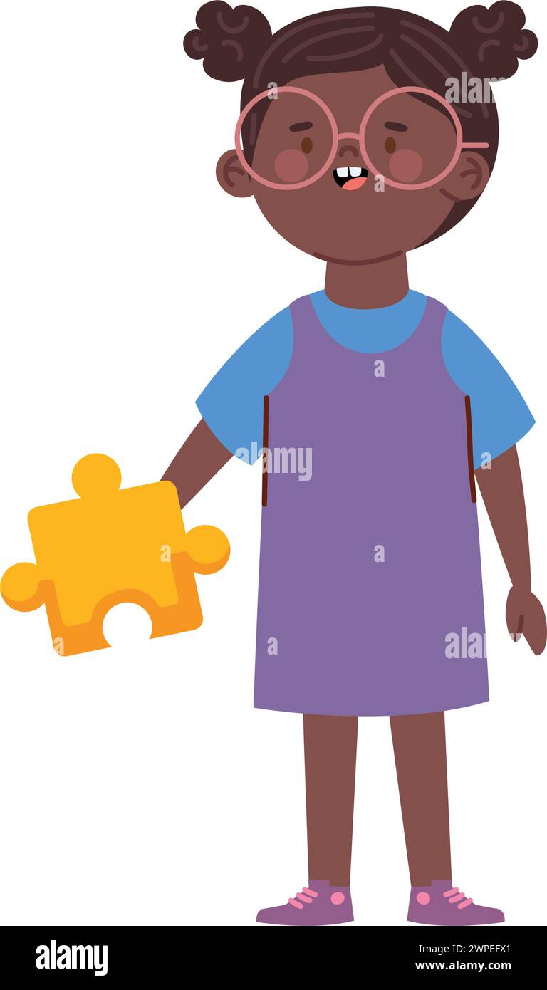 autism girl awareness isolated Stock Vector Image & Art - Alamy