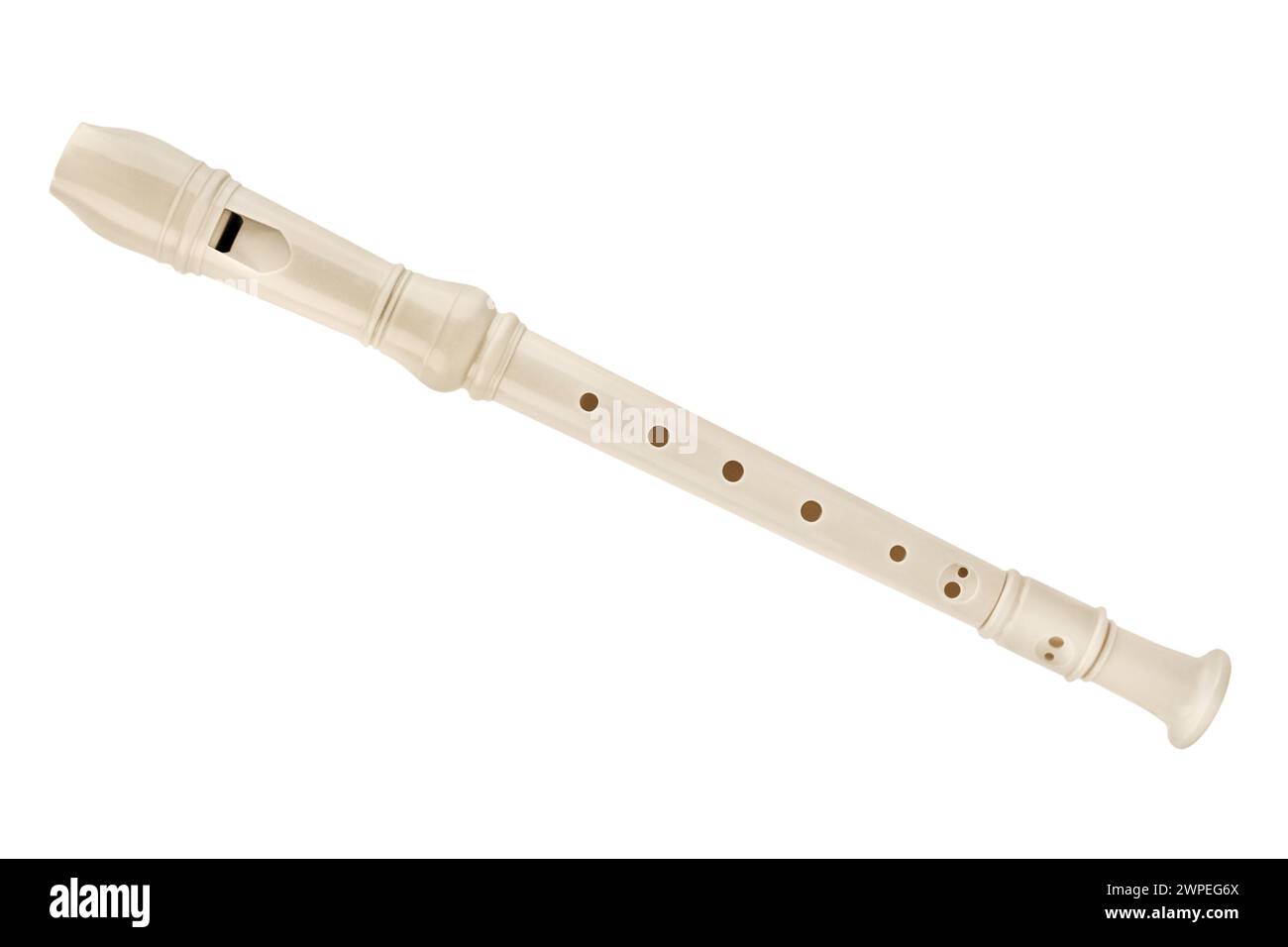 Recorder Flute isolated on white background Stock Photo - Alamy