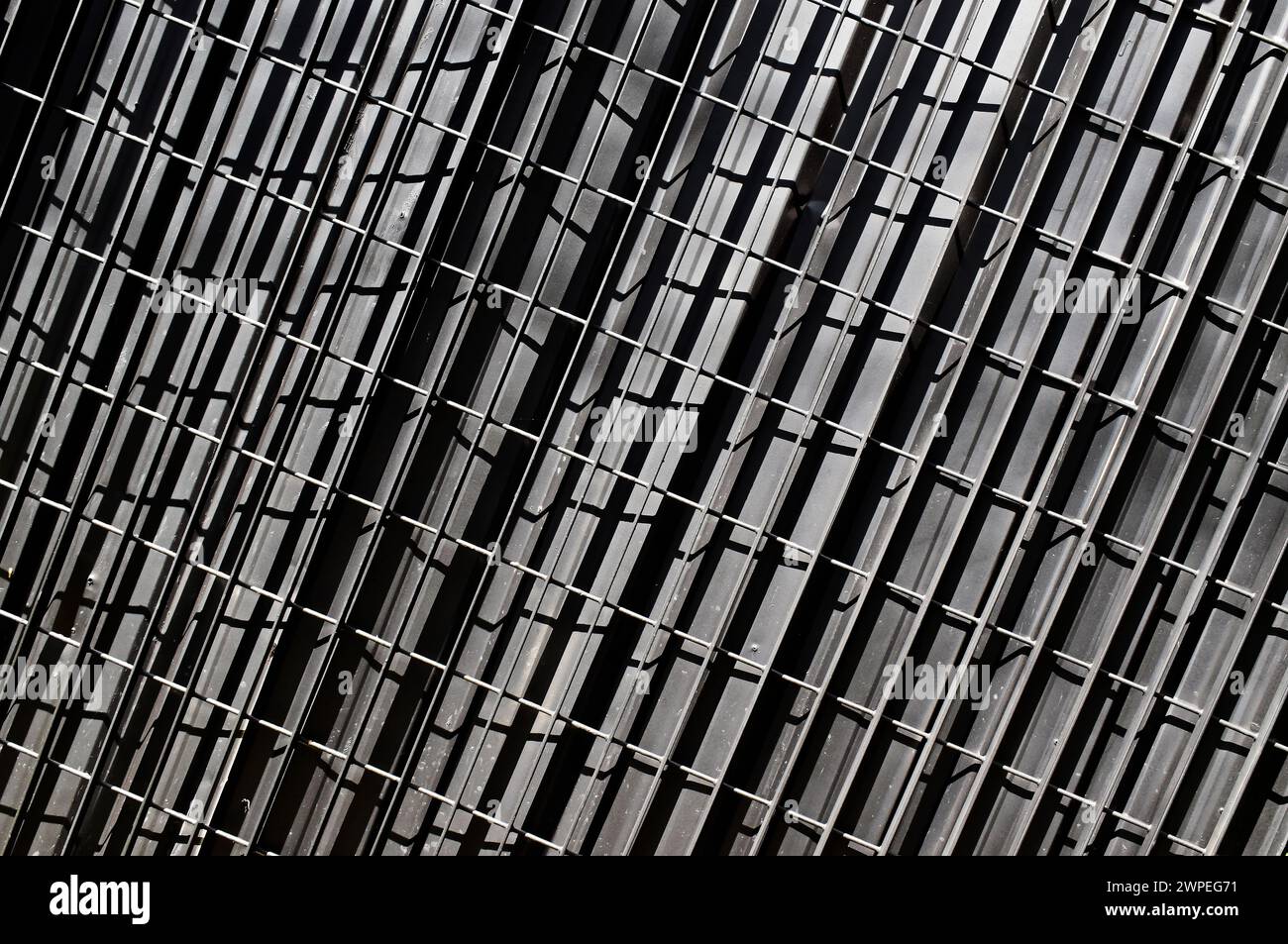 Metallic grid on metal surface Stock Photo - Alamy