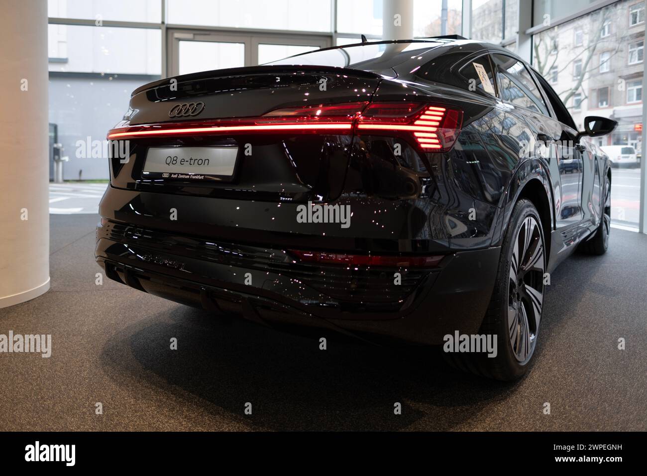 new black Audi Q8 Sportback e-tron Electric Car, taillights, limousine ...