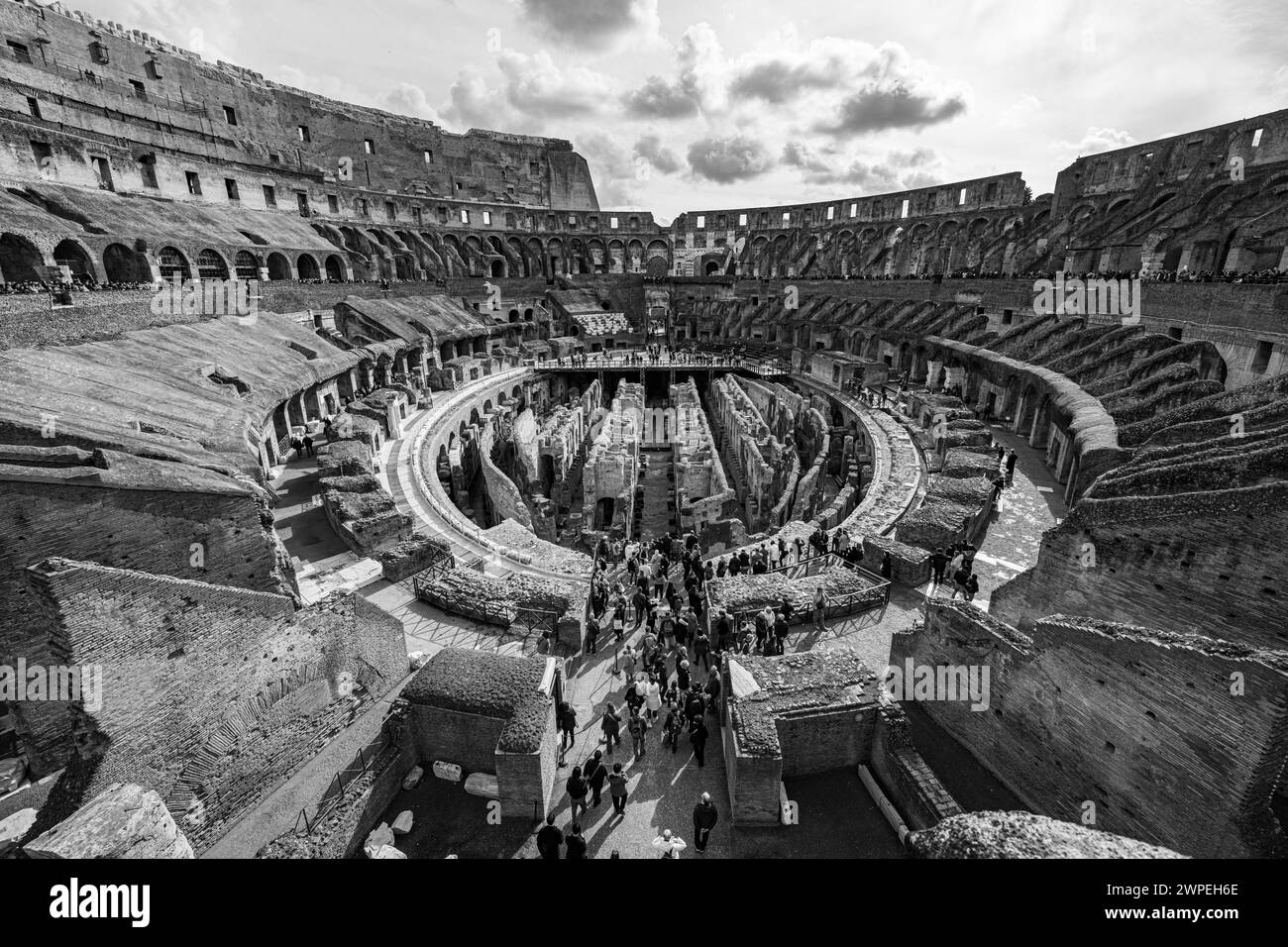 Roman amphitheatre at rome Black and White Stock Photos & Images - Alamy
