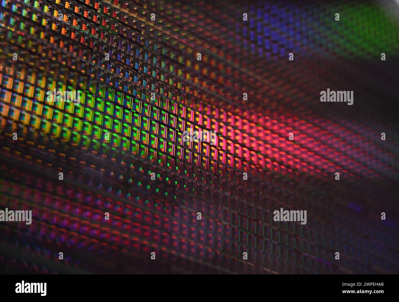 Darmstadt, Germany. 07th Mar, 2024. A coated wafer for chip production ...