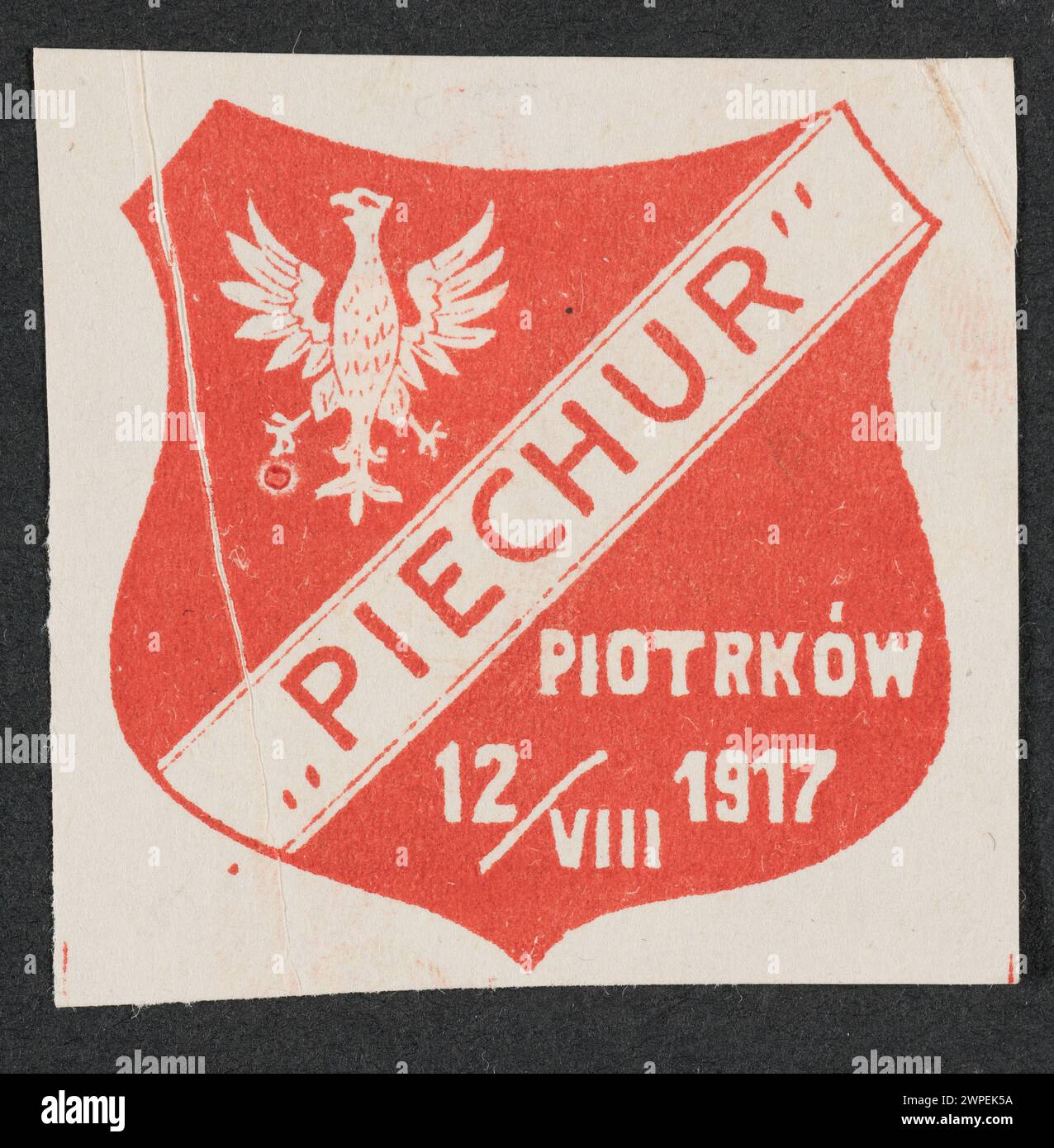 Case print from 1917 showing a coat of arms with a white eagle without ...