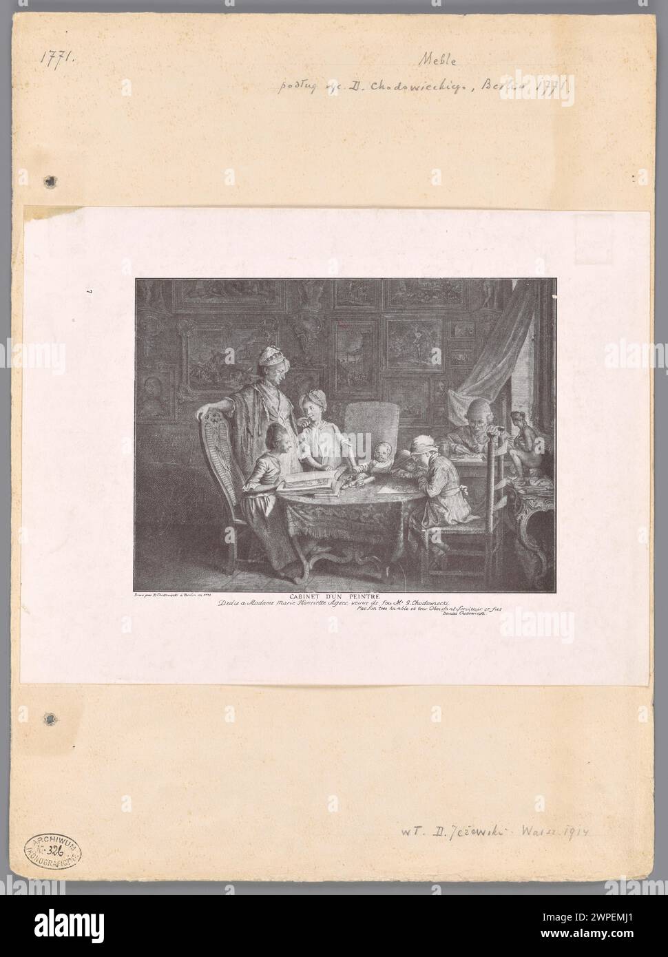 Reproduction of Daniel Chodowiecki's 1771 'Cabinet d’un Peintre ...