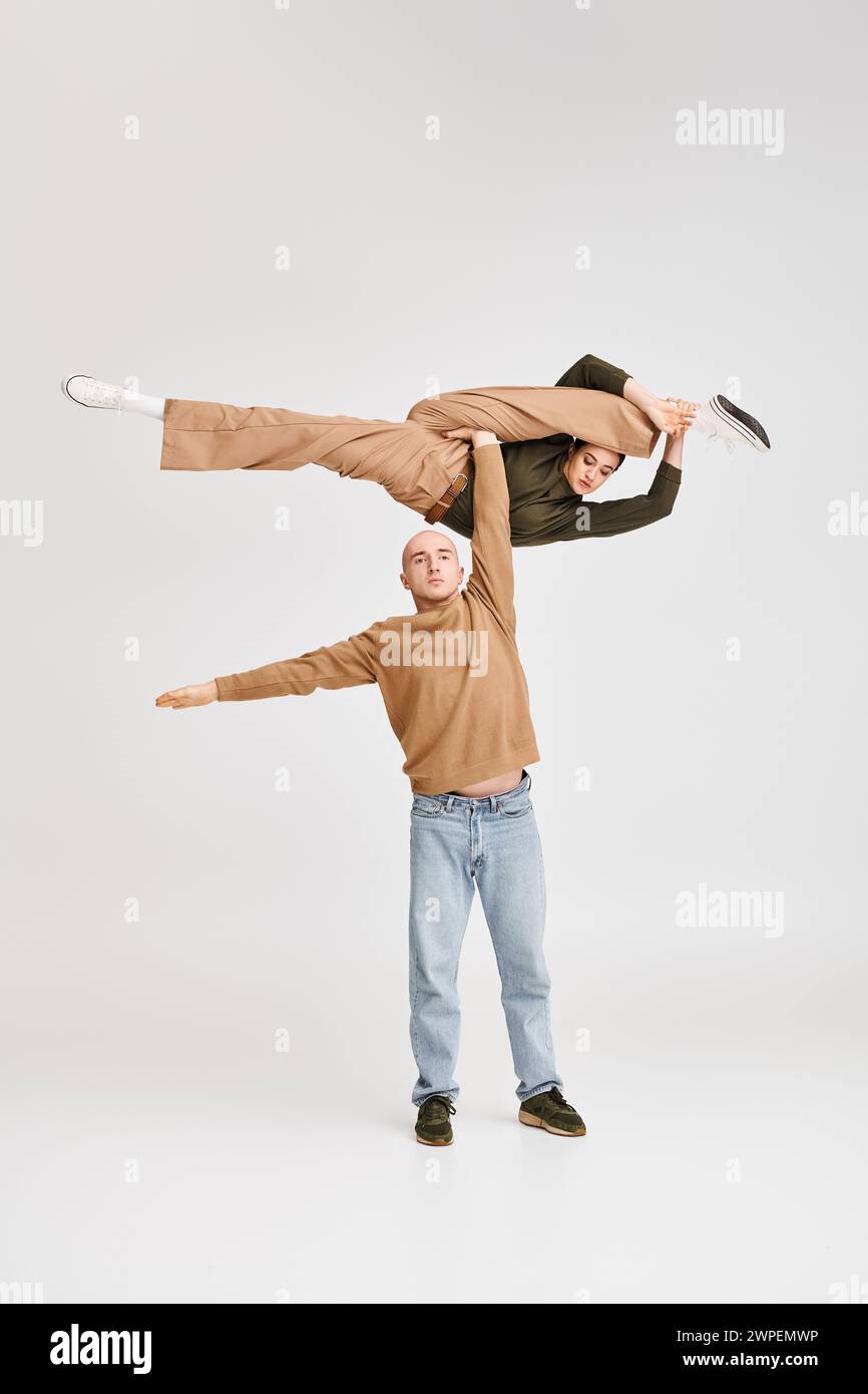 Dynamic acrobatic movement hi-res stock photography and images - Alamy