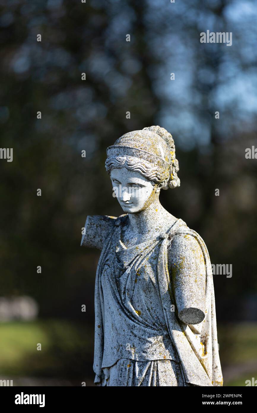 a statue of the greek goddess hebe in Mariefred, sweden Stock Photo - Alamy