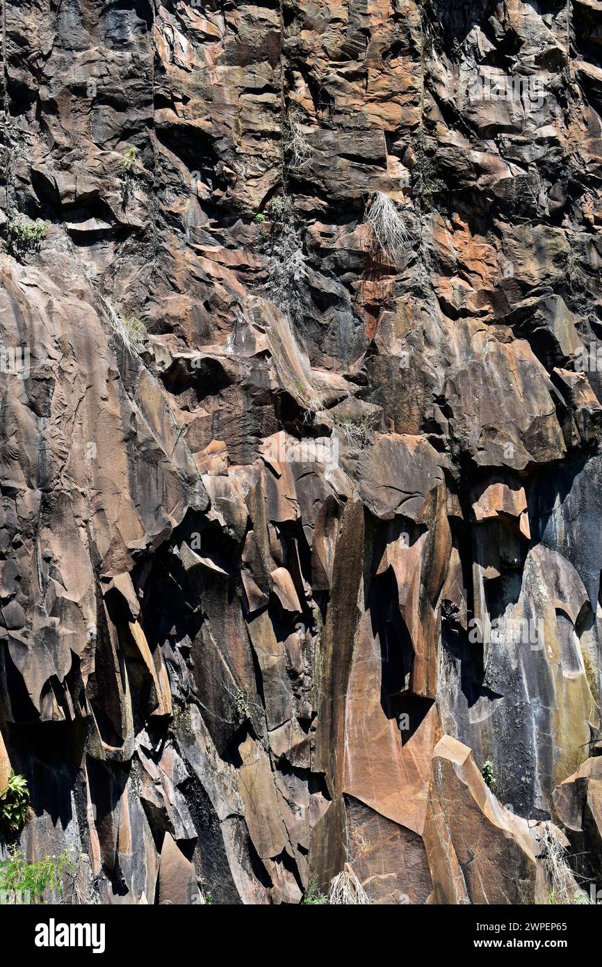 Cliff rock texture on public park Stock Photo - Alamy