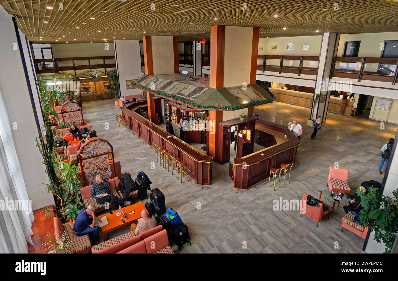 Lobby and Bar of the Samokov Hotel at Borovets in the Rila Mountains of ...