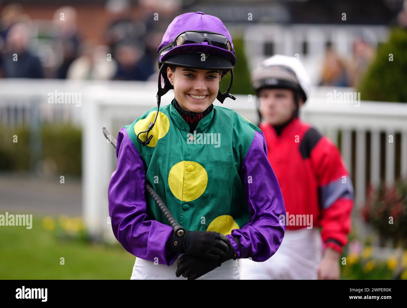 Jockey Anna Gibson at Lingfield Park Racecourse, Surrey. Picture date ...