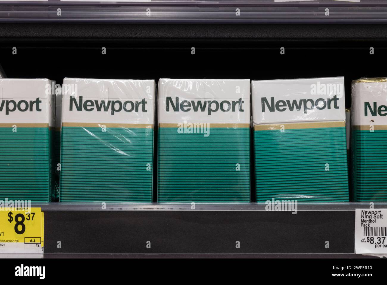 Indianapolis - Circa June 2021: Newport Menthol cigarettes. The FDA is ...