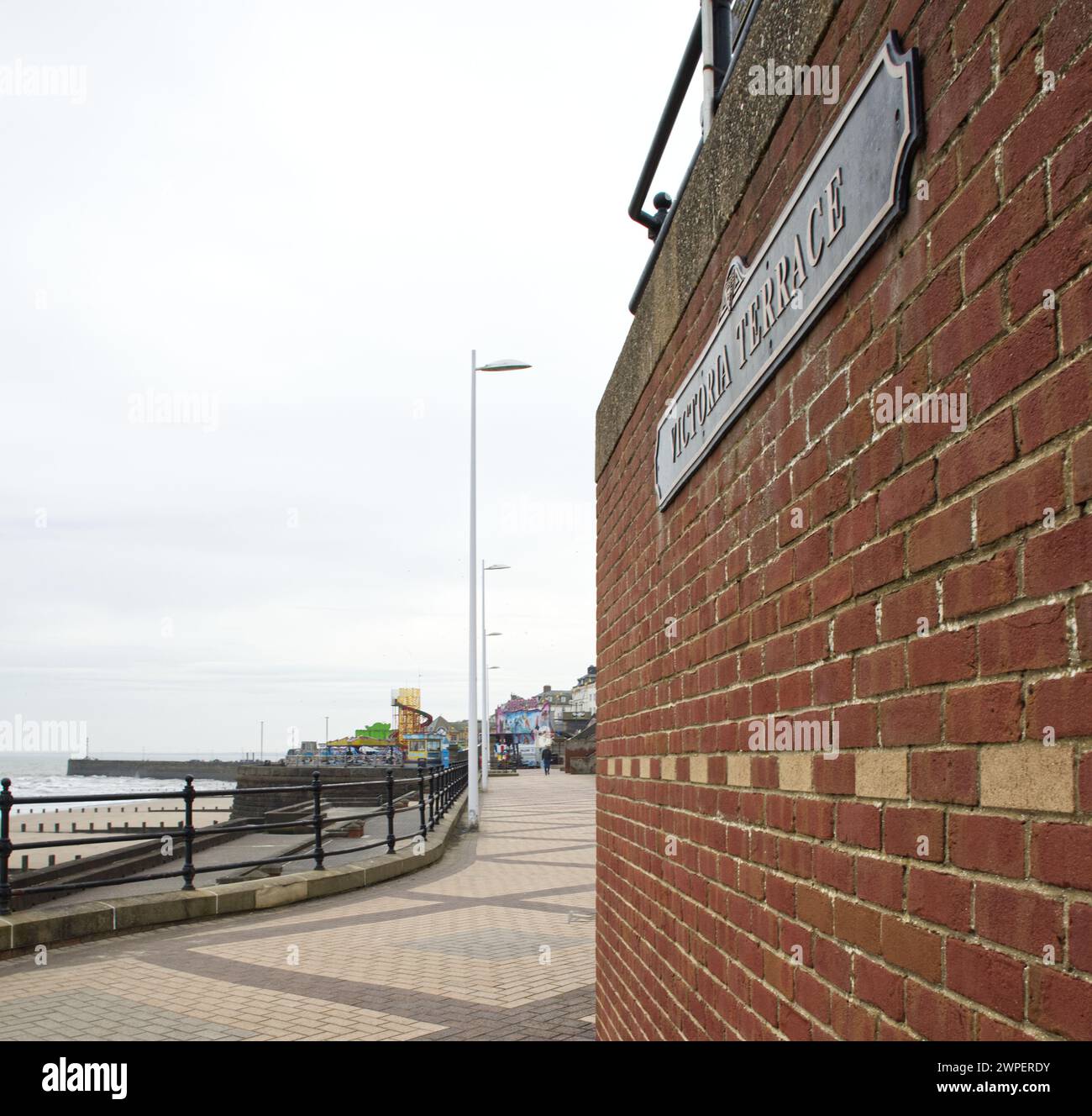 Victoria Terrace along the Promenade at Bridlington, Yorkshire Stock ...