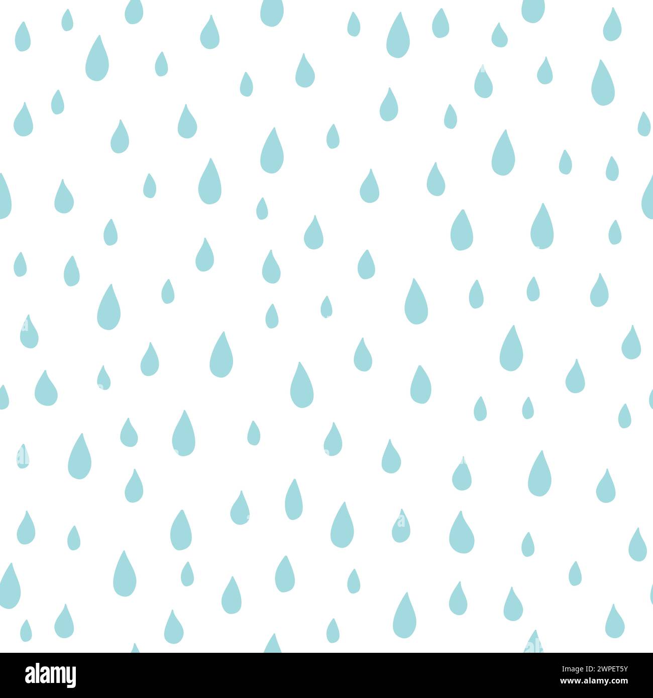Rain drops seamless pattern. Vector illustration on white background ...