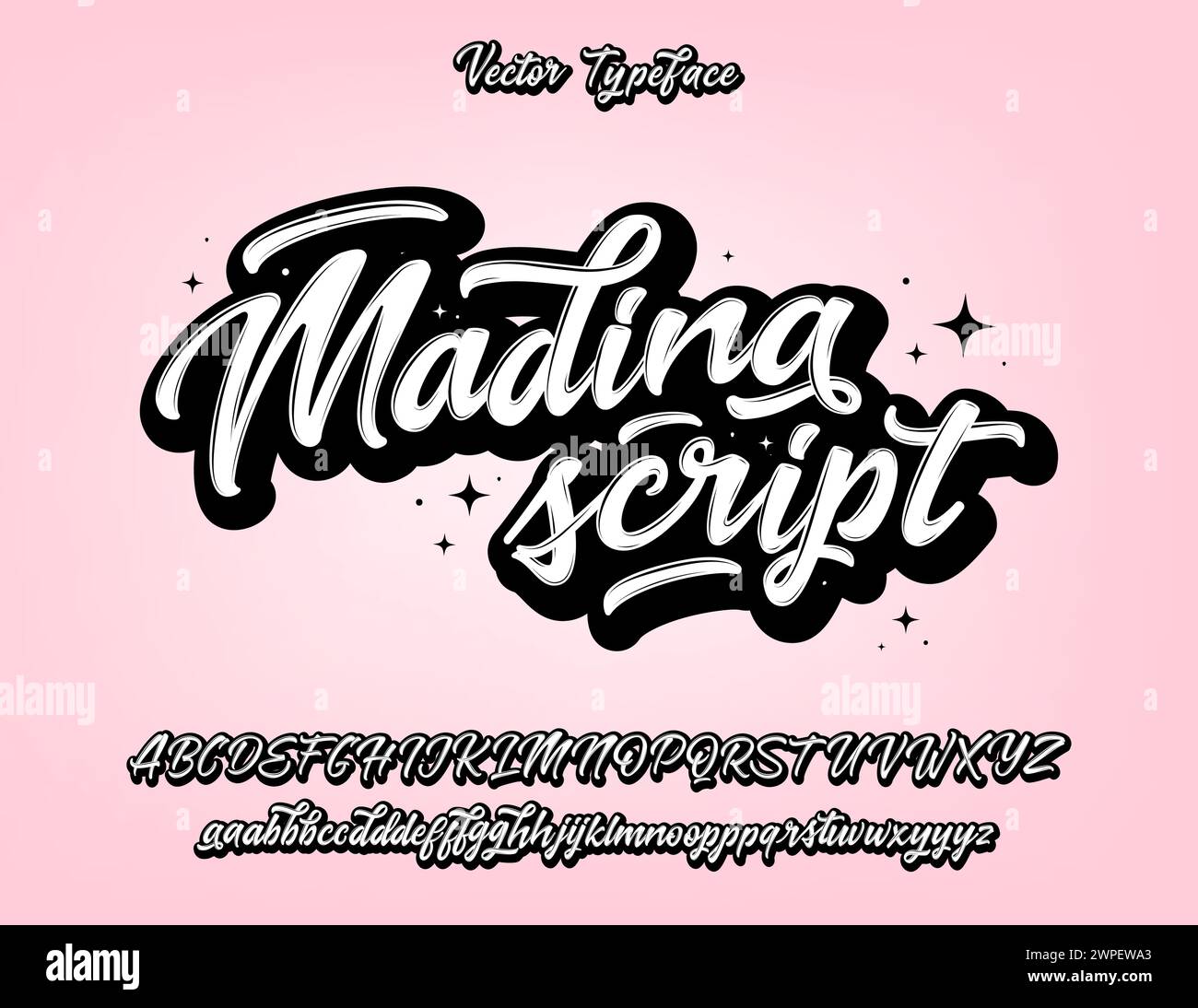 Vector Hand Drawn Alphabet. Brush Paint Letters. Decorative script ...