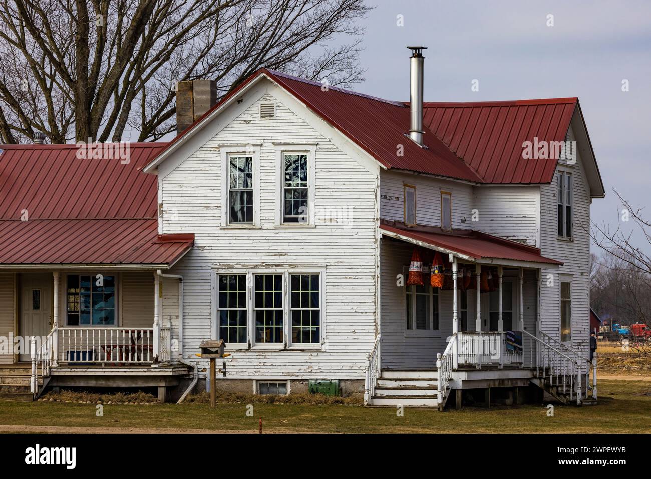 Amish farmhouse in Mecosta Country, Michigan, USA [No model or property ...