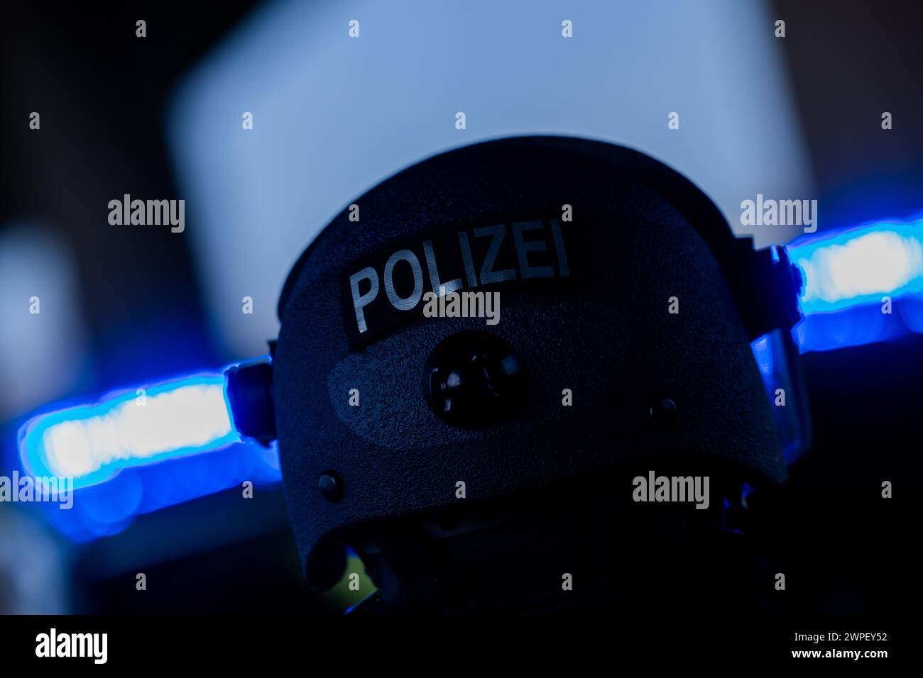 Duesseldorf, Germany. 07th Mar, 2024. A police officer wears a ...