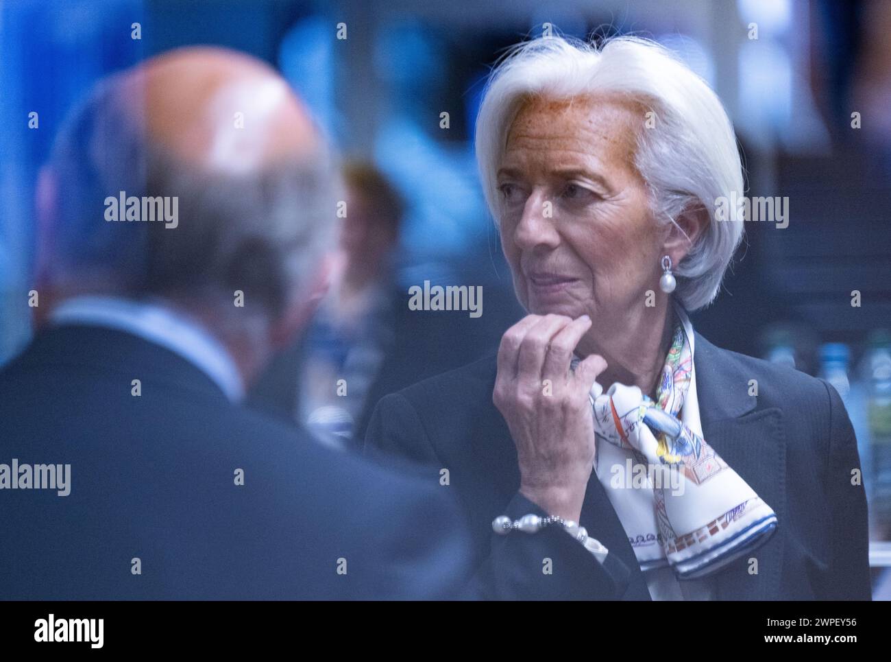 07 March 2024, Hesse, Frankfurt/Main: ECB President Christine Lagarde ...