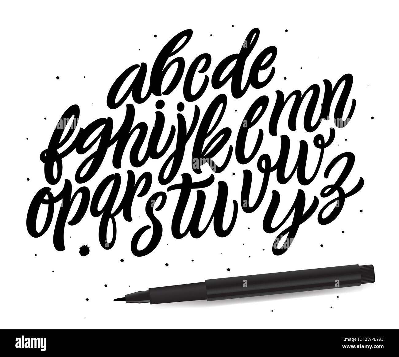 Handwritten letters alphabet hi-res stock photography and images - Alamy