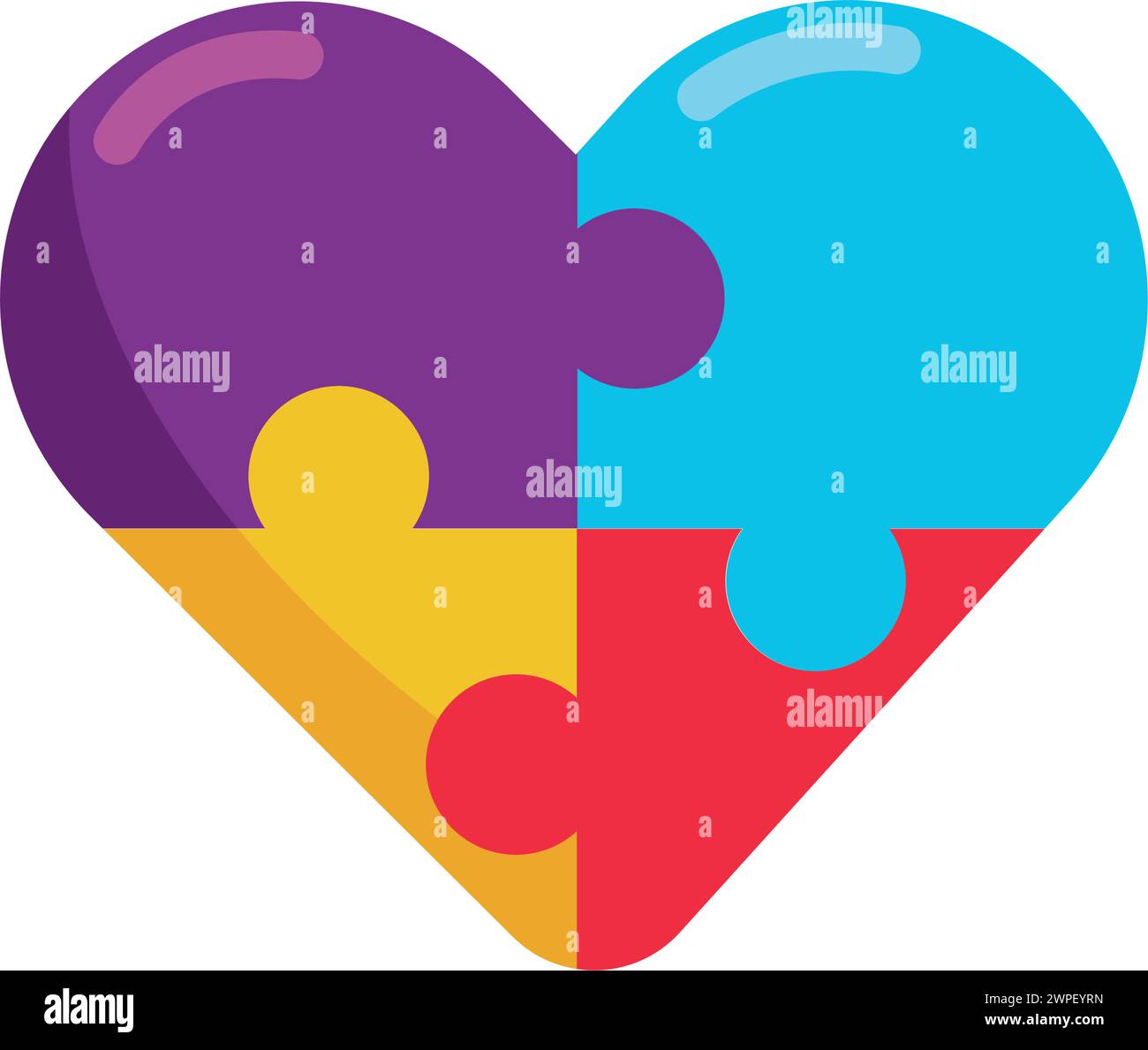 autism puzzle in heart shape Stock Vector Image & Art - Alamy