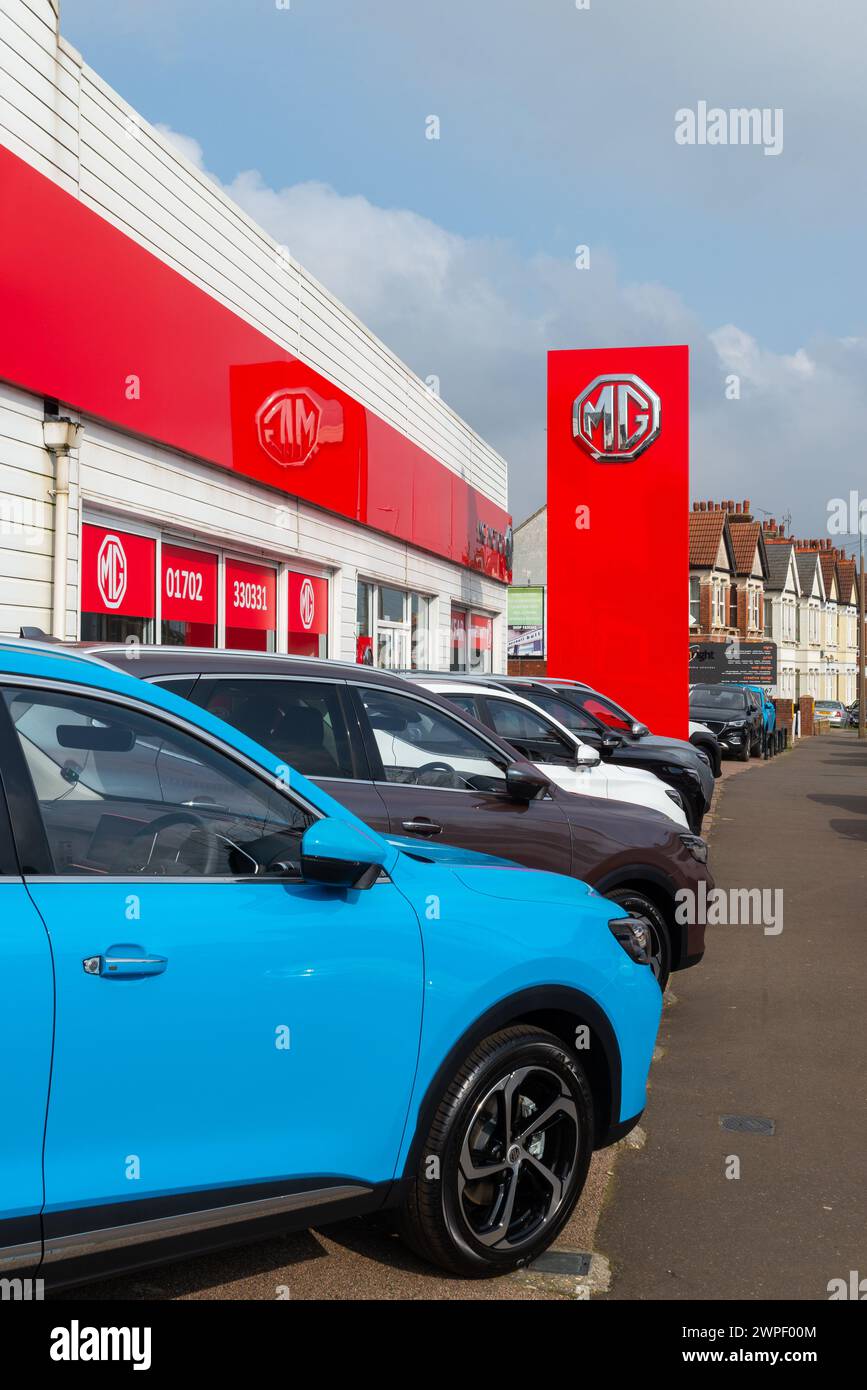 MG Motor car dealership showroom in West Road, Westcliff on Sea, Essex ...