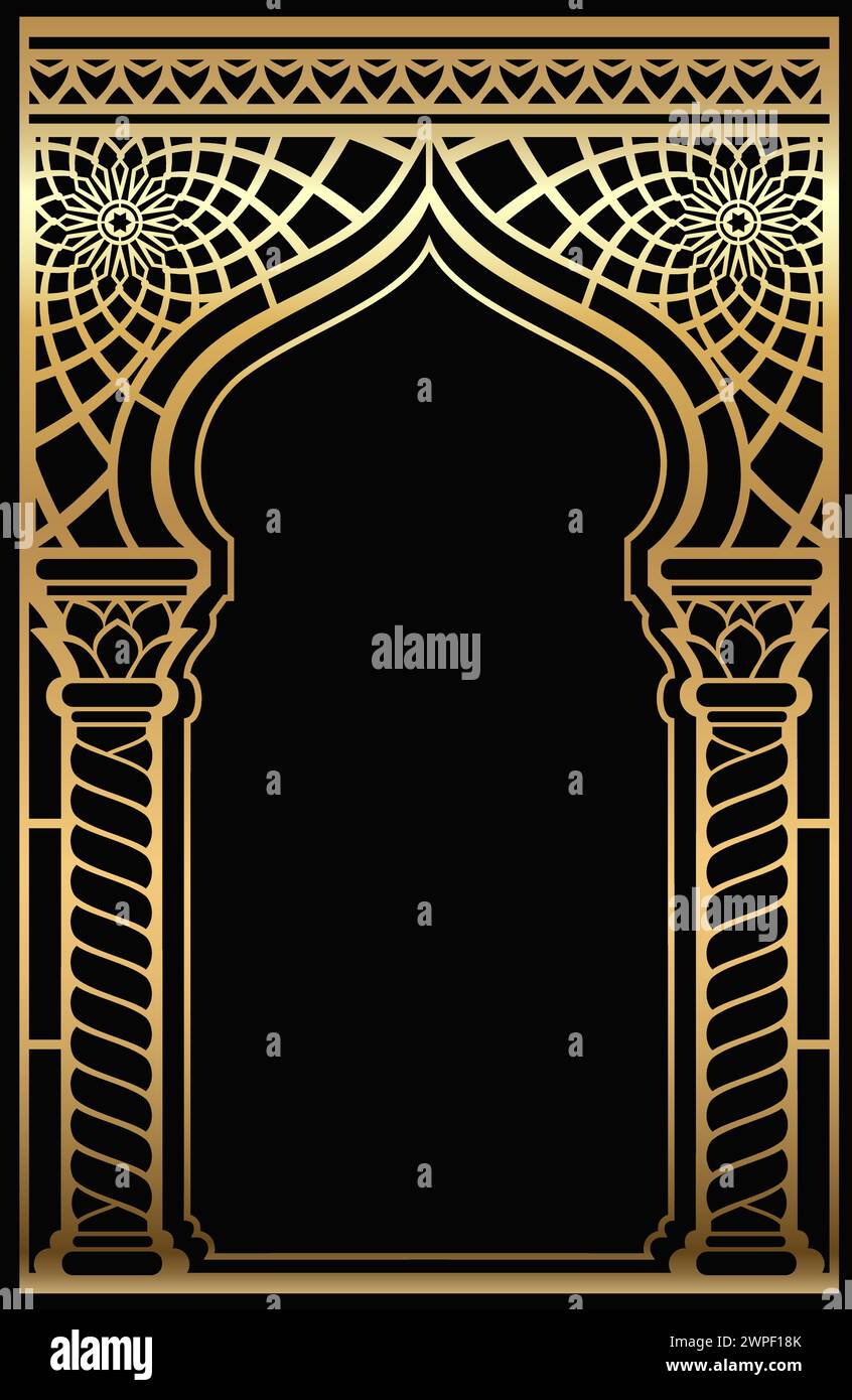 Indian architecture stained glass Stock Vector Images - Alamy