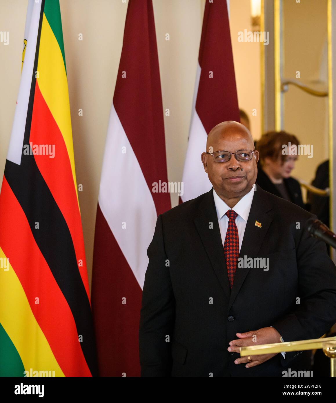 RIGA, LATVIA. 6th March 2024. Jacob Francis Nzwidamilimo Mudenda (at ...