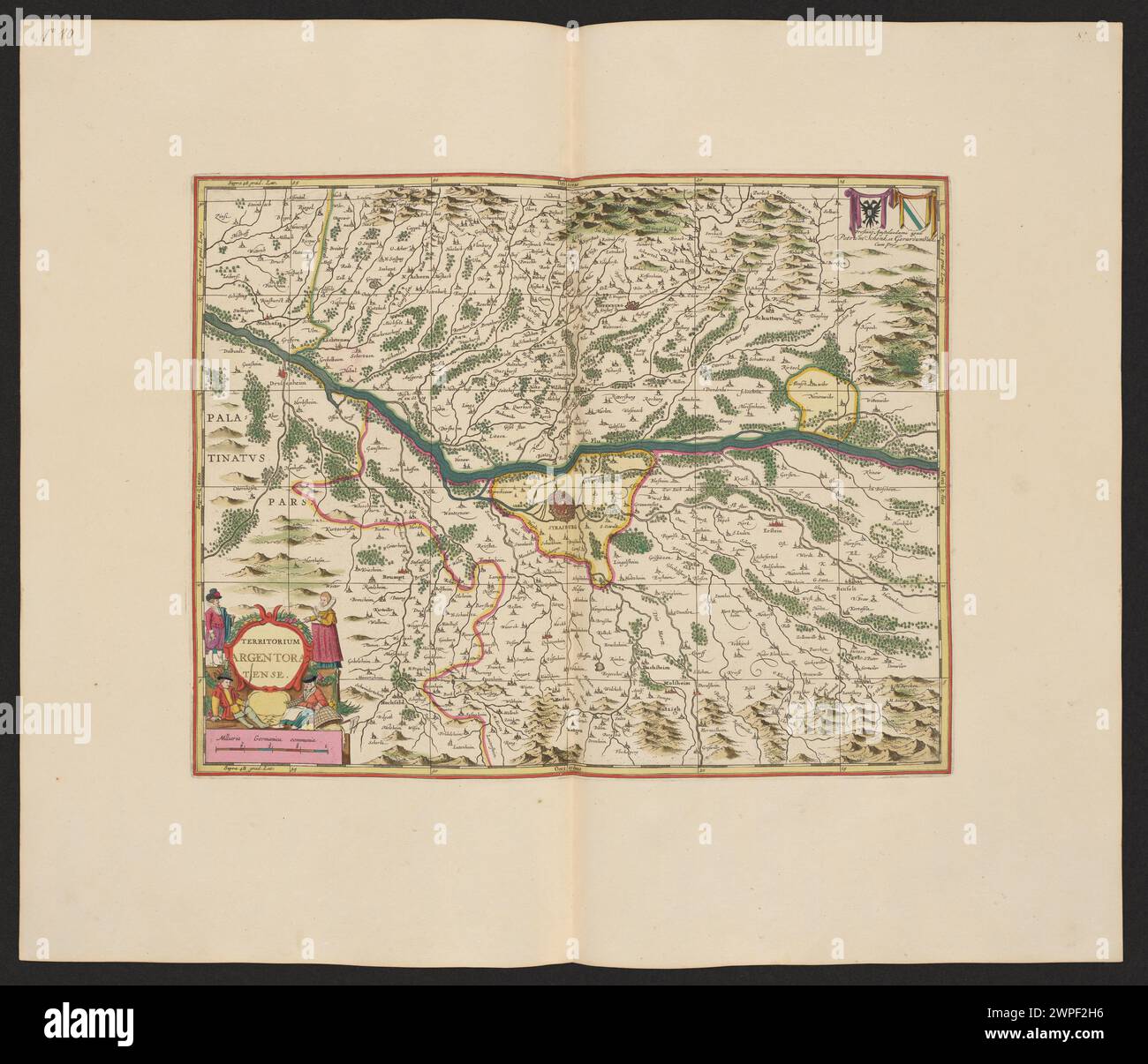 Map of the Argentoratense territory created by Pieter Schenck, Gerard ...