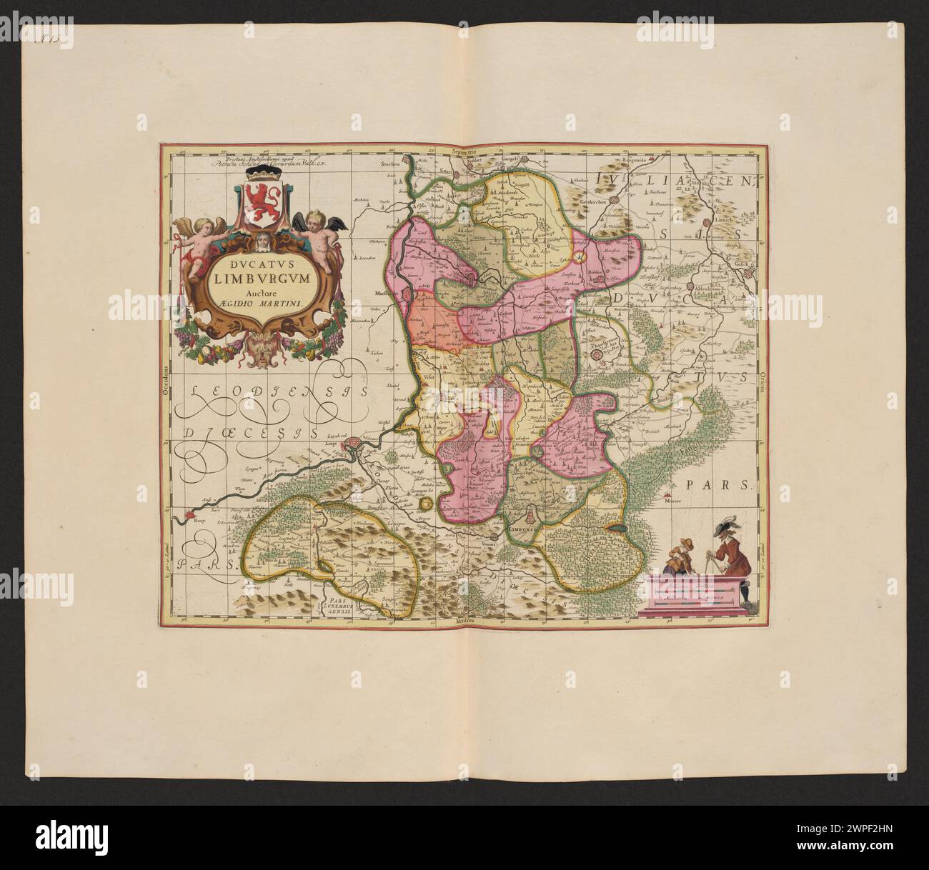 Map of the Duchy of Limburg from 1711 by Pieter Schenck, Gerard Valck ...