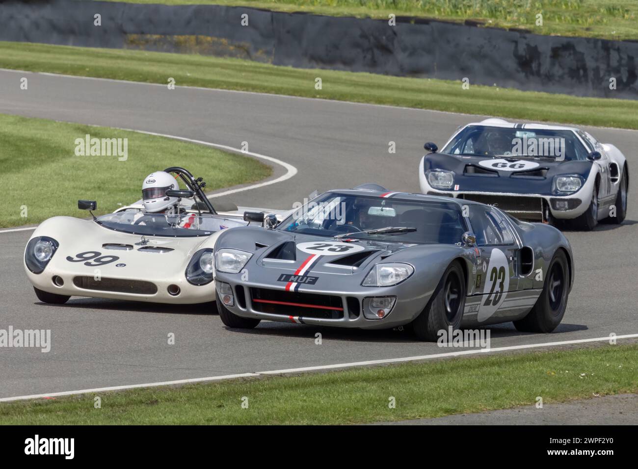 James Cottingham in his 1965 Ford GT 40 during the Gurney Cup race at ...