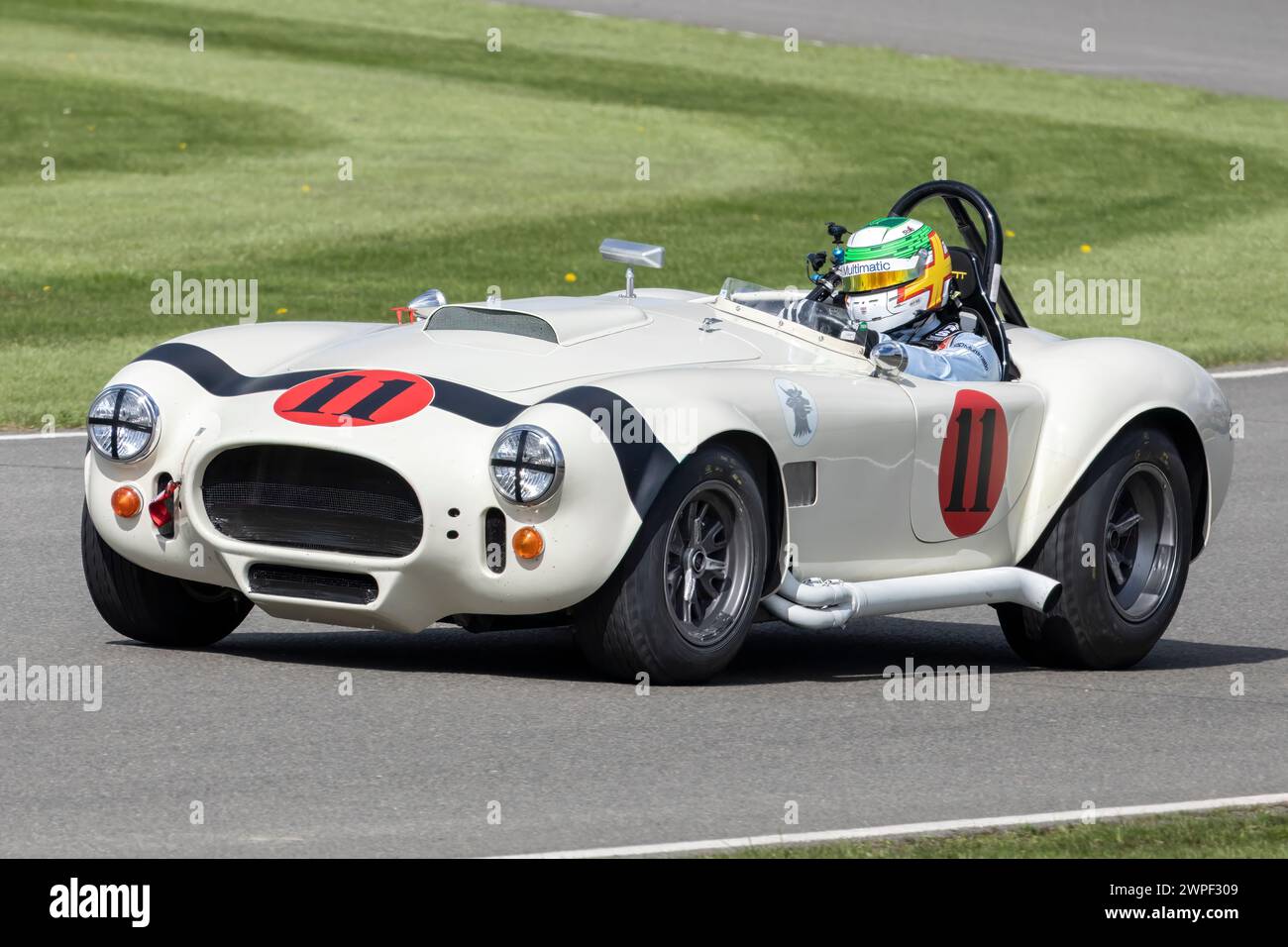 Bill Shepherd in his 1965 AC Shelby Cobra 427 during the Gurney Cup ...