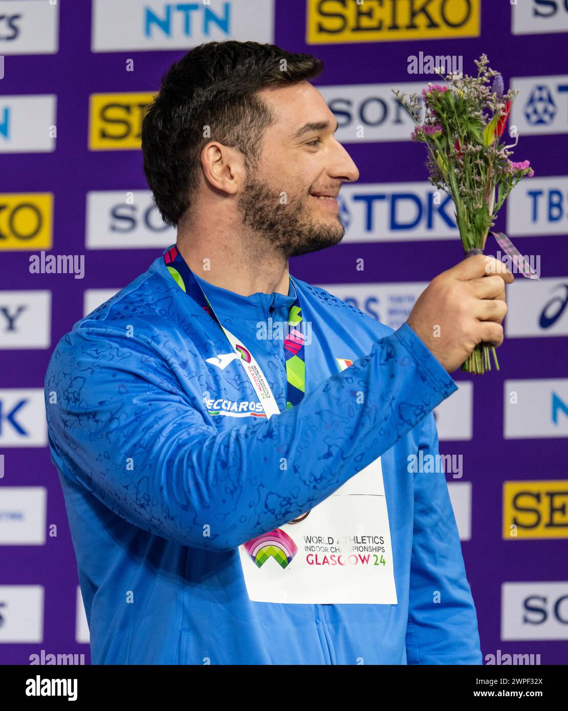 Leonardo Fabbri of Italy (Bronze) medal ceremony in the men’s shot put ...