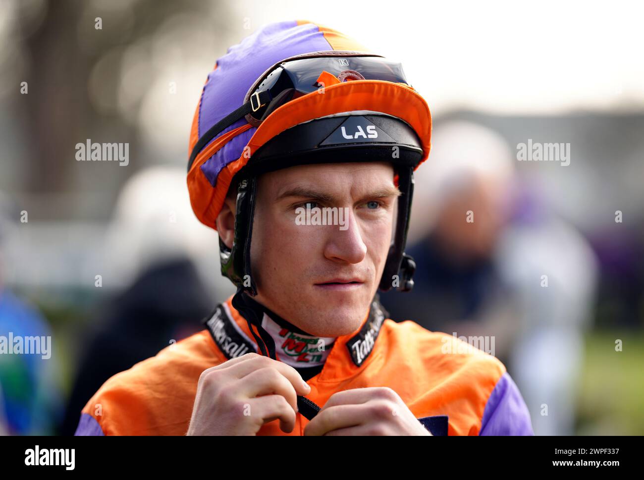 Jockey Finley Marsh at Lingfield Park Racecourse, Surrey. Picture date ...