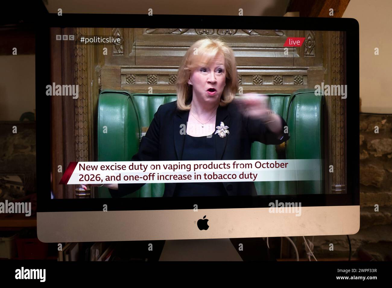 Eleanor Laing Deputy Speaker of the House of Commons keeping order ...