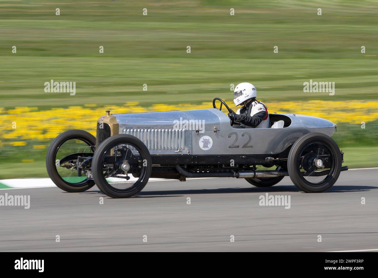 Rob Hubbard in his 1913 Vauxhall 30/98 during the S.F. Edge Trophy race ...