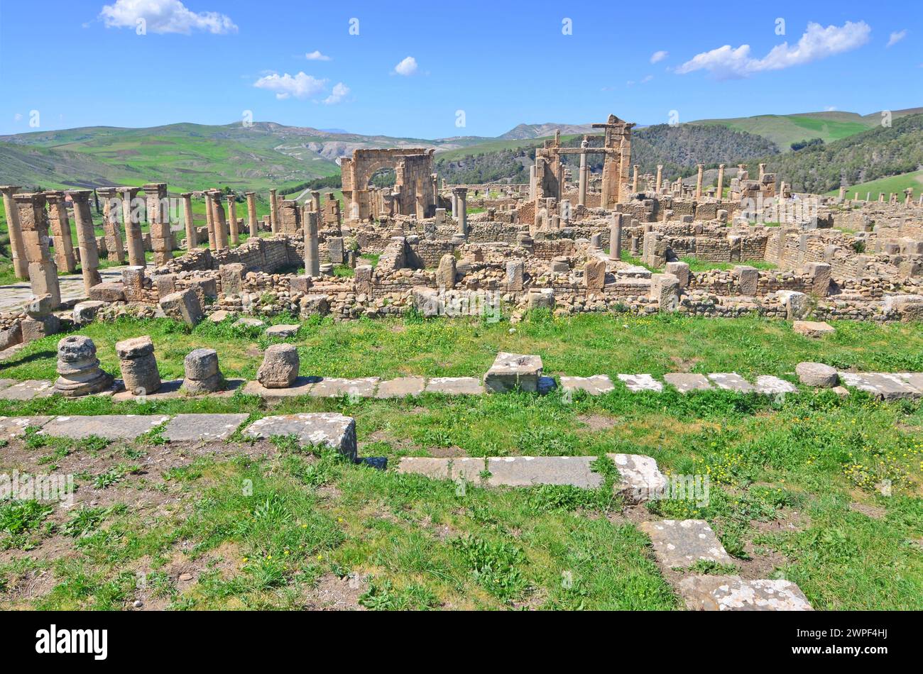 The Arch of Caracalla located at Djémila in Algeria (Cuicul Stock Photo ...