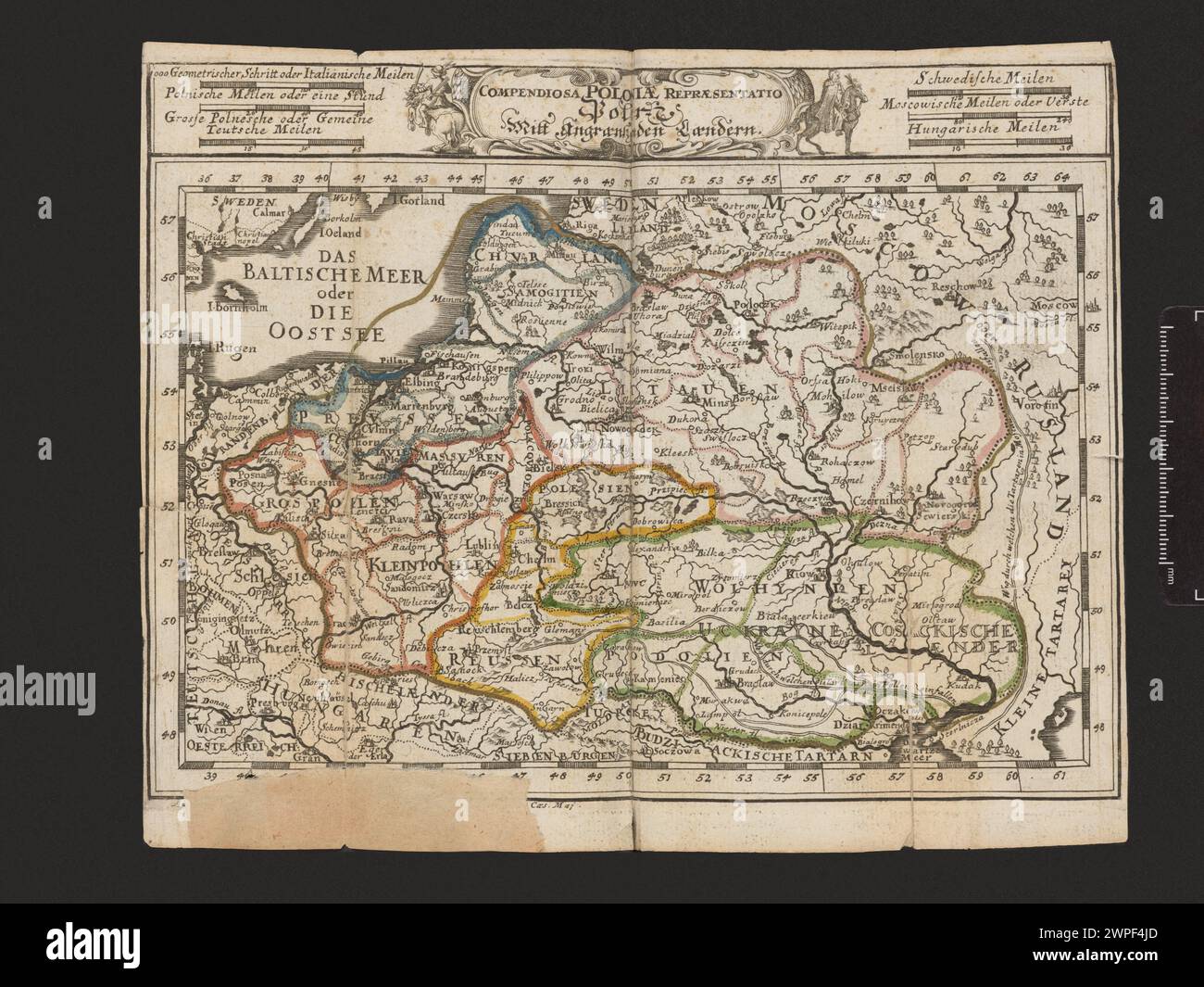 A map of Poland and neighboring regions created by Johann Stridbeck ...