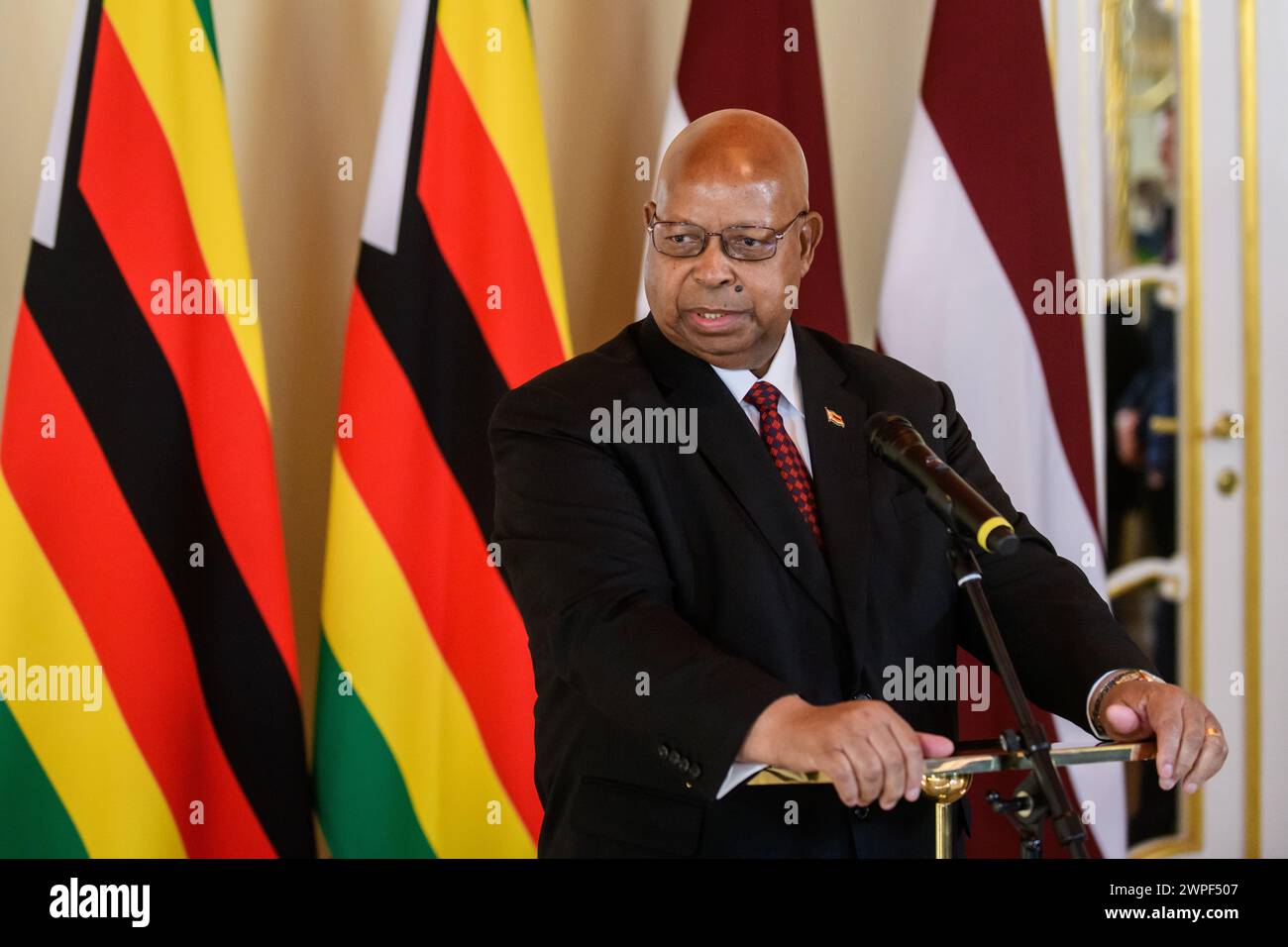 RIGA, LATVIA. 6th March 2024. Jacob Francis Nzwidamilimo Mudenda (at ...