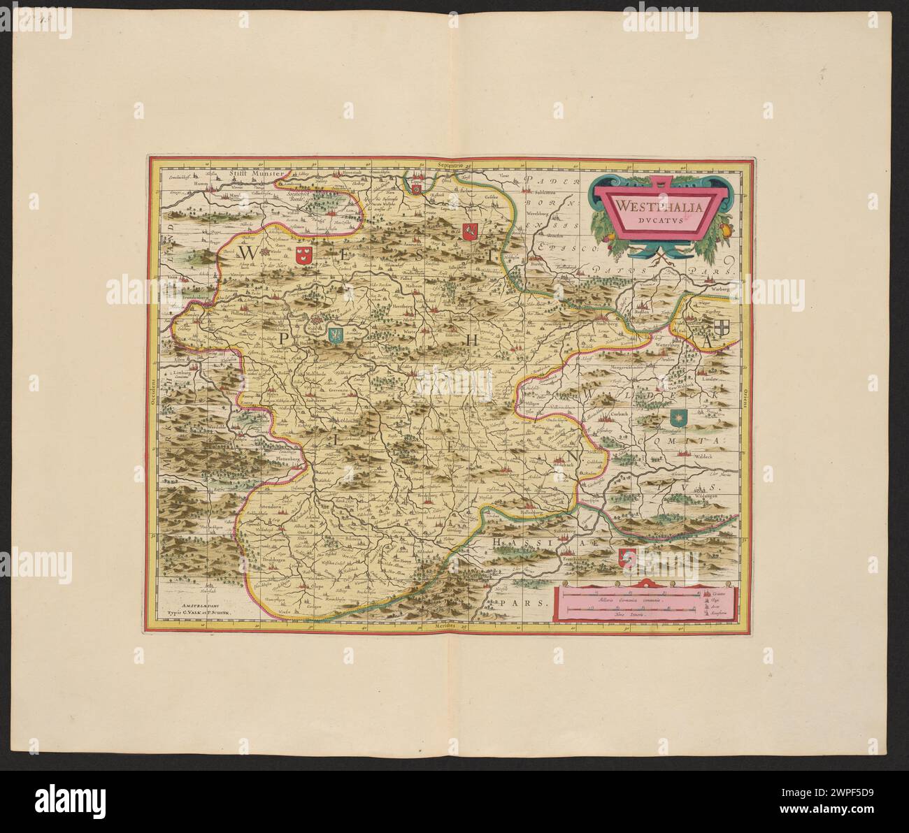 Map of the Duchy of Westphalia, a historical region in Germany ...