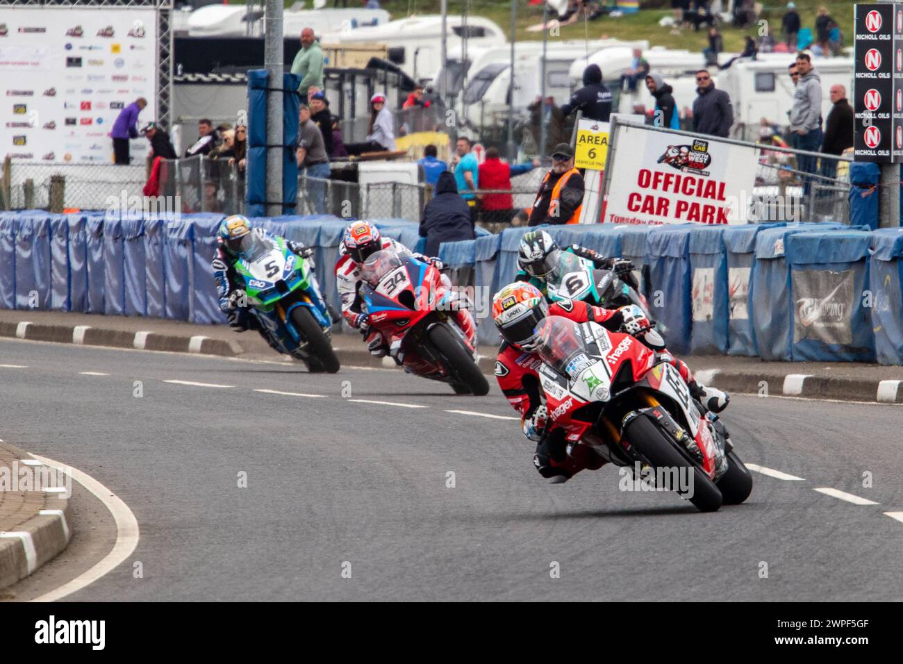 Glen Irwin leading the Northwest 200 on the Beer monster Ducati Stock ...