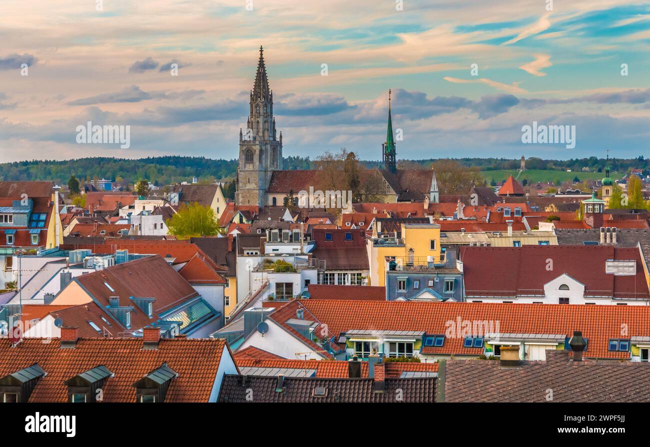 Beautiful lookout of the neo-Gothic tower of the famous Constance ...