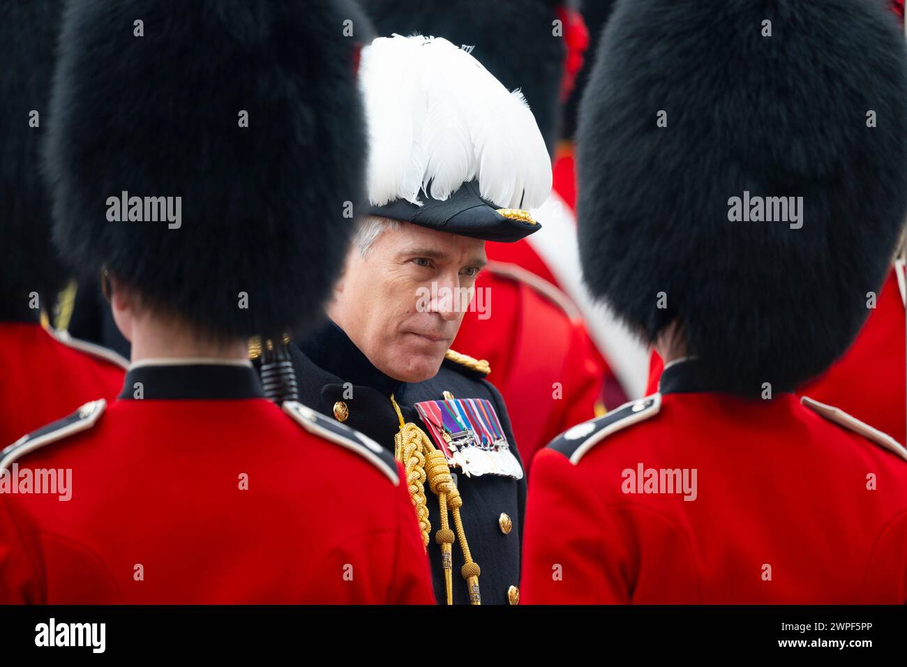 Wellington Barracks, London, UK. 7th Mar, 2024. The Major General's ...