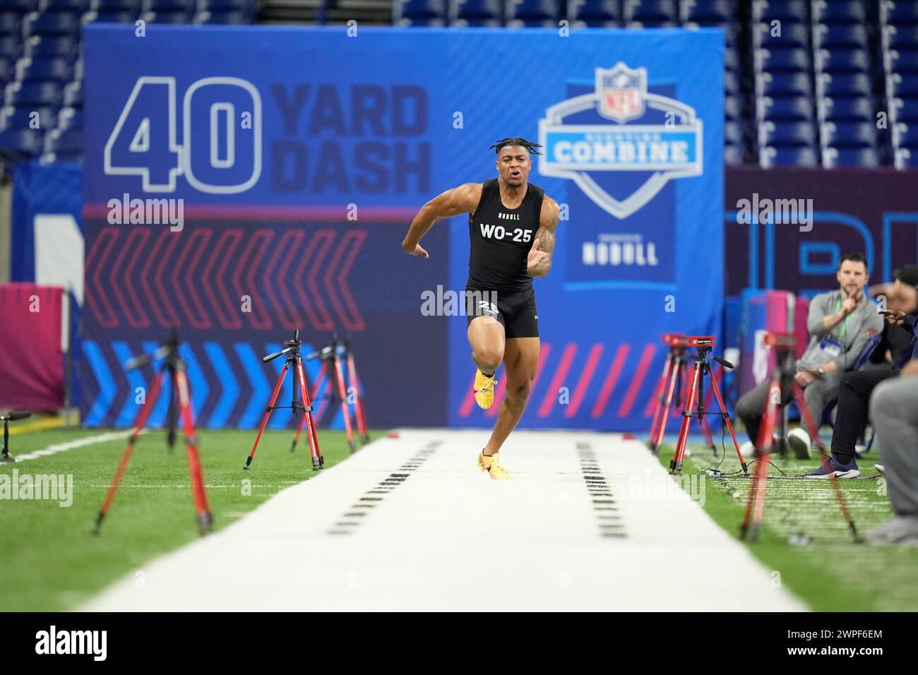 Southern California wide receiver Brenden Rice runs a drill at the NFL ...