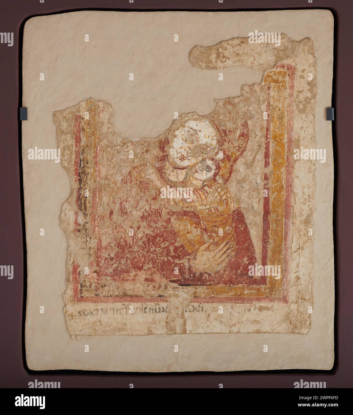 10th-century wall painting of Our Lady of Eleus, repainted in the mid ...