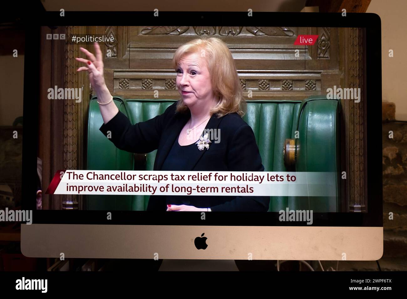 Eleanor Laing Deputy Speaker of the House of Commons keeping order ...