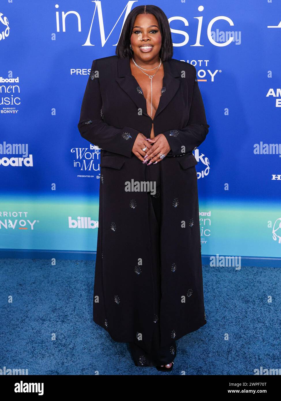 INGLEWOOD, LOS ANGELES, CALIFORNIA, USA - MARCH 06: Amber Riley arrives ...